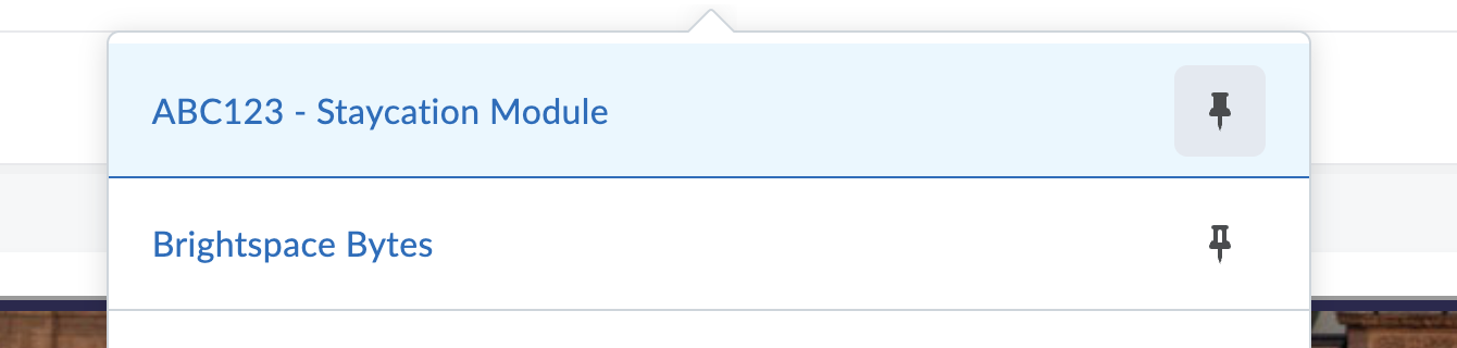 Have you tried pinning a module for easy access in Brightspace? - Quick ...